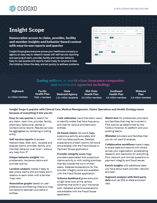 Insight Scope Product Datasheet - Codoxo